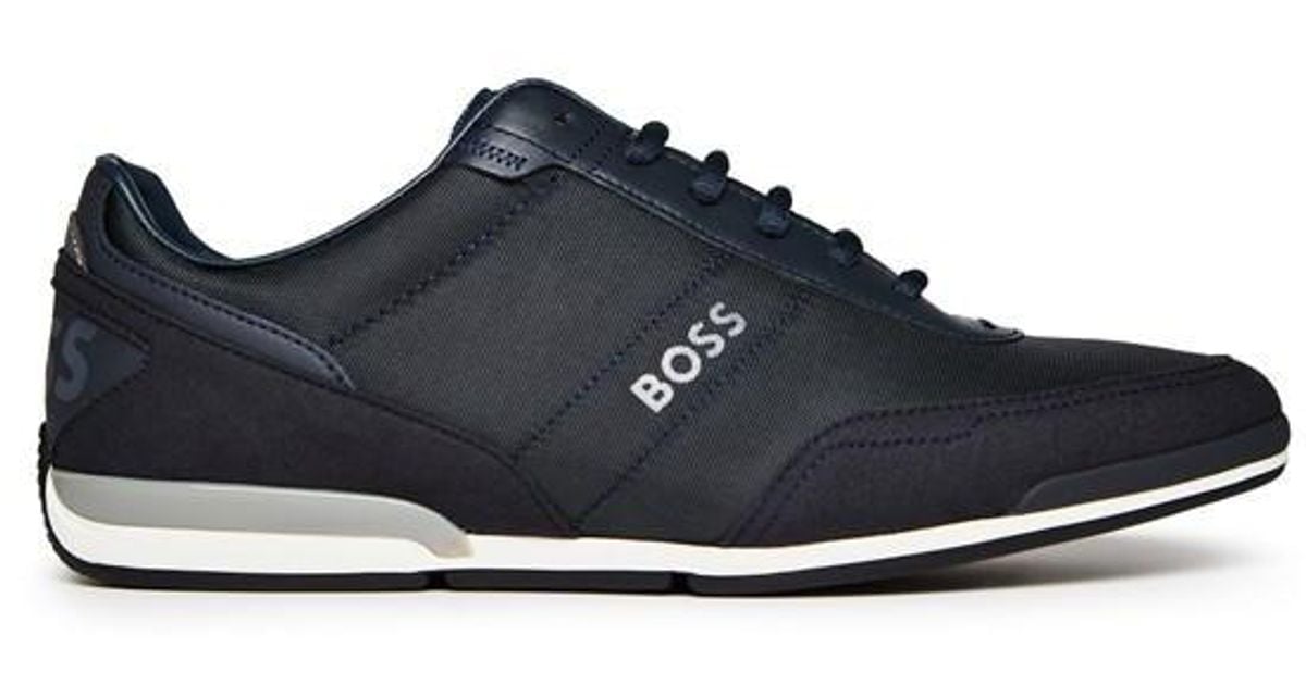 BOSS Saturn Trainer in Blue for Men | Lyst UK
