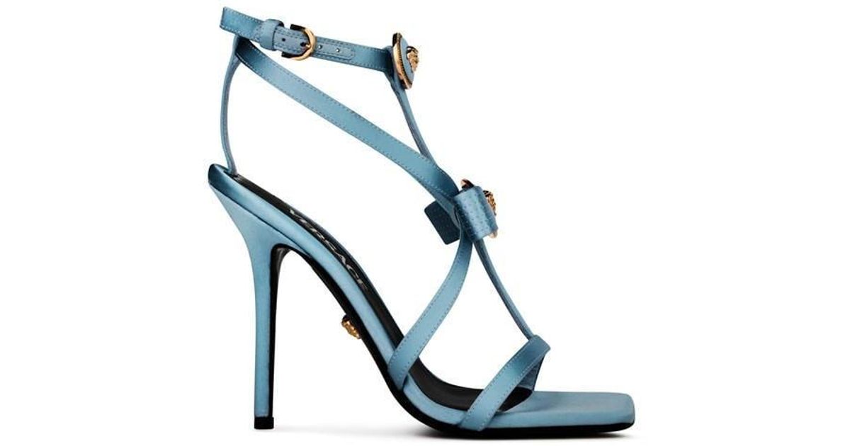 Versace Platform Heels in Blue | Lyst UK