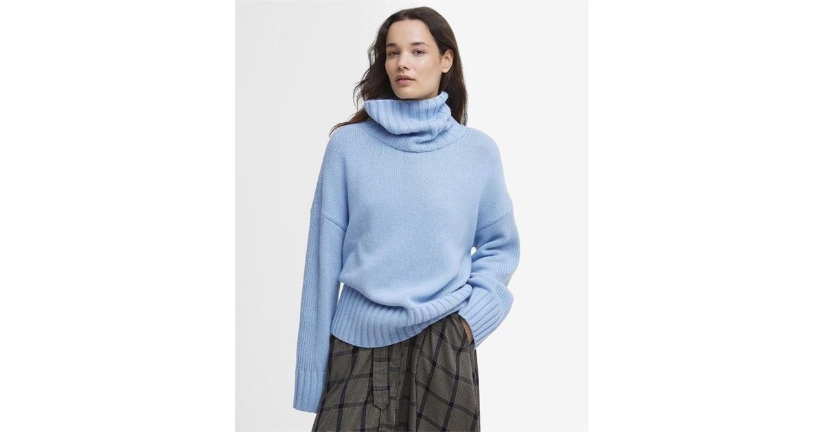 Barbour Josephine Rollneck Jumper in Blue | Lyst UK