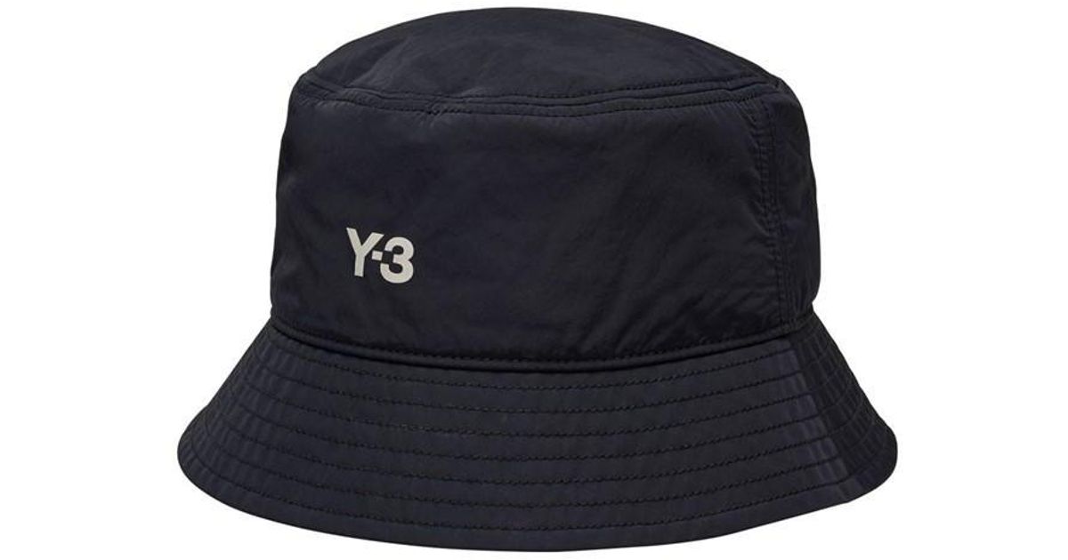 Y-3 Allover Print Bucket Hat in Blue for Men | Lyst UK