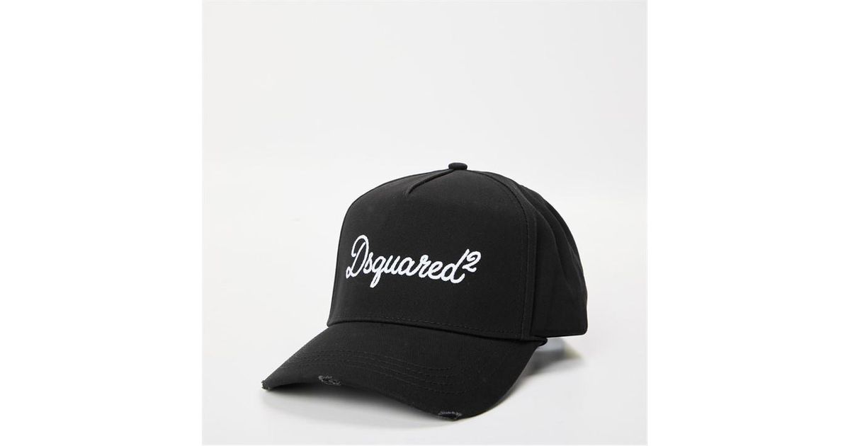 DSquared² Dsq Signature Cap Sn62 in Black for Men | Lyst UK