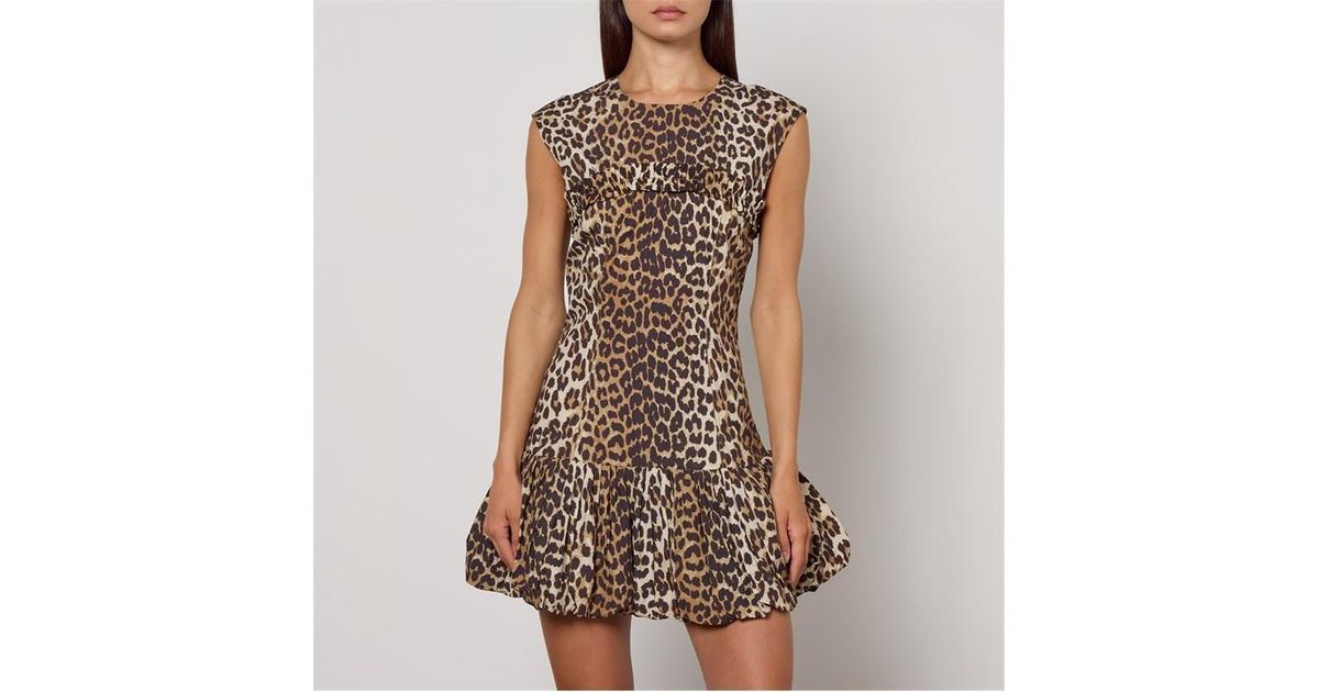 Ganni Mini Corset Dress in Brown | Lyst UK