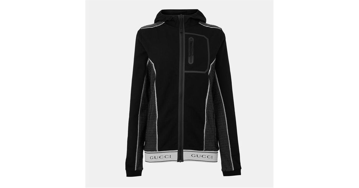 Gucci Full Zip Fleece Top, Full Zip Clothing in Black for Men | Lyst UK