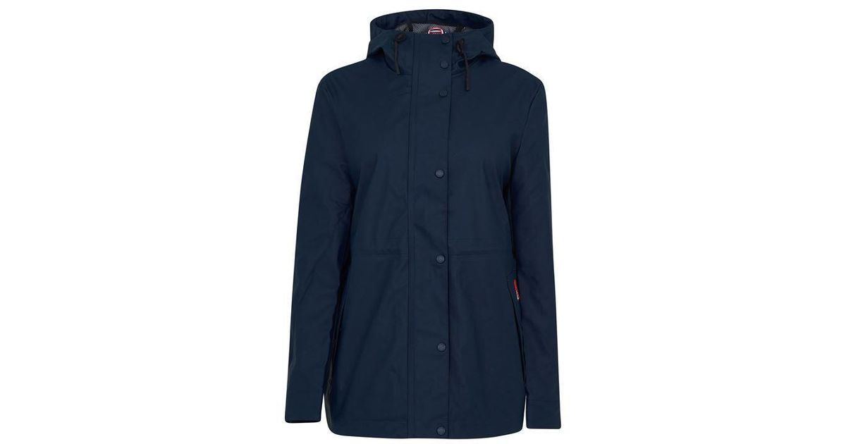 HUNTER Rubberised Rain Jacket in Blue | Lyst UK