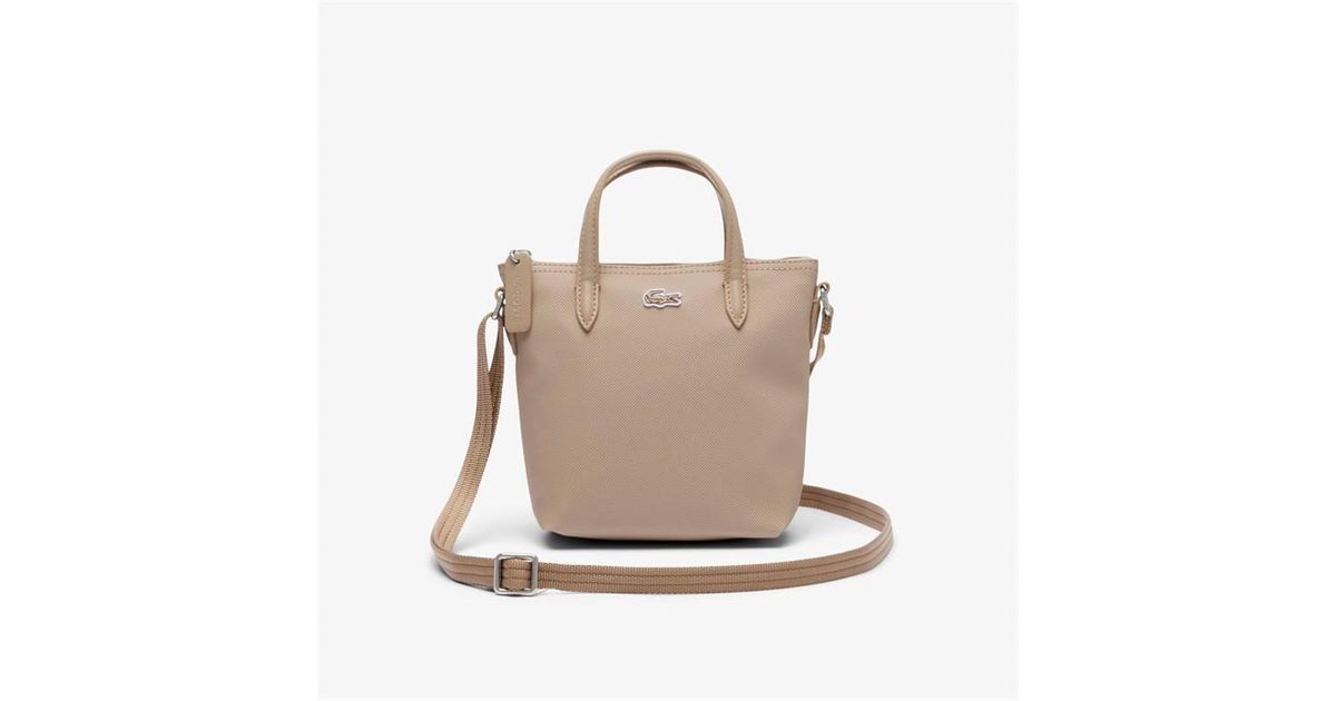 Lacoste Cross-Body Mini Bag in Natural | Lyst UK