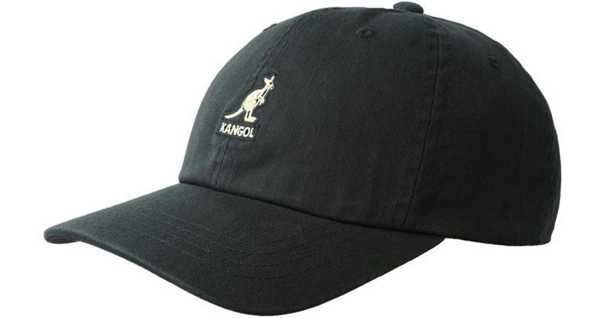 Kangol Washed Baseball 00 in Black | Lyst UK