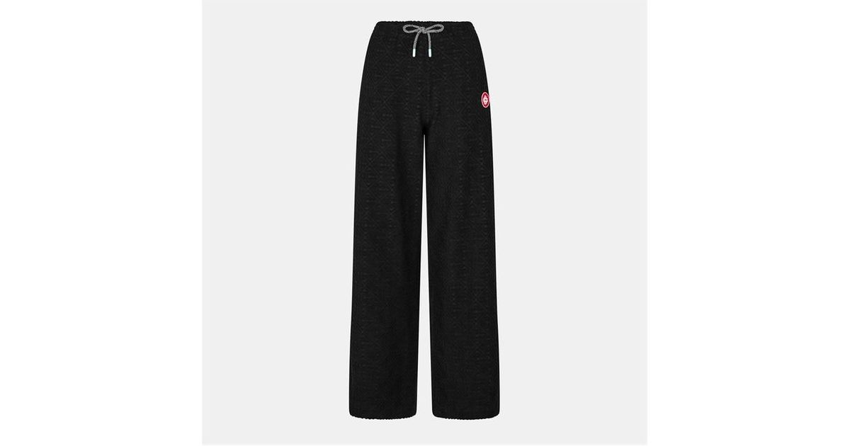 CASABLANCA Towelling Wide Leg Trouser in Black | Lyst UK