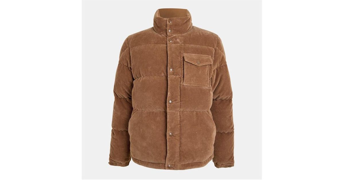 Moncler Cord Textured Medium Puffer Jacket in Brown for Men | Lyst UK