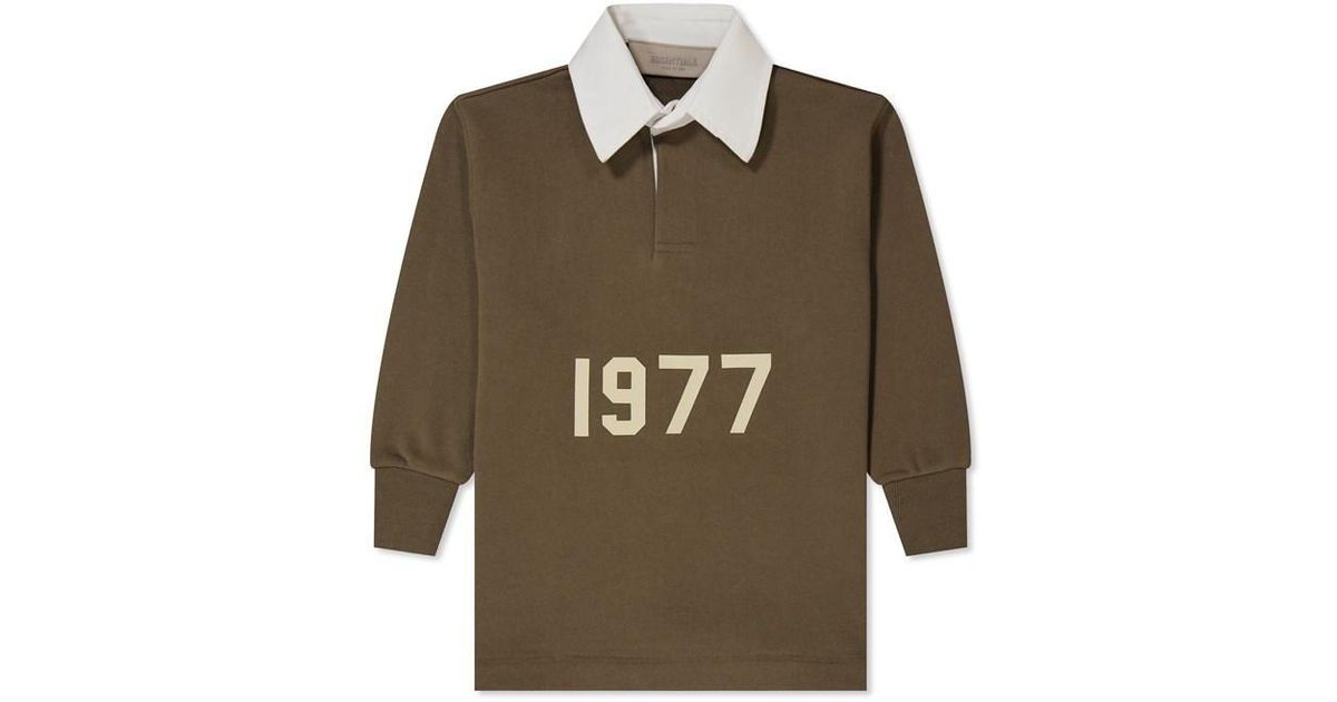 Fear Of God Boy'S Logo Rugby Polo Neck in Green for Men | Lyst UK