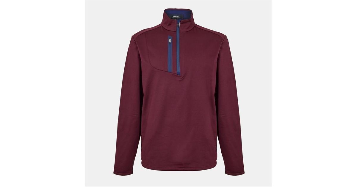 Polo Ralph Lauren Half Zip Rlx Jacket in Purple for Men | Lyst UK