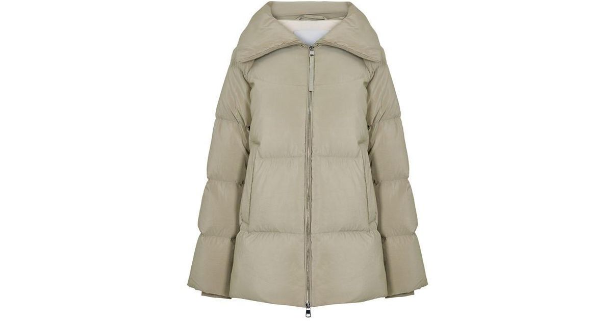 Varley Valencia Down Puffer Coat in Grey | Lyst UK
