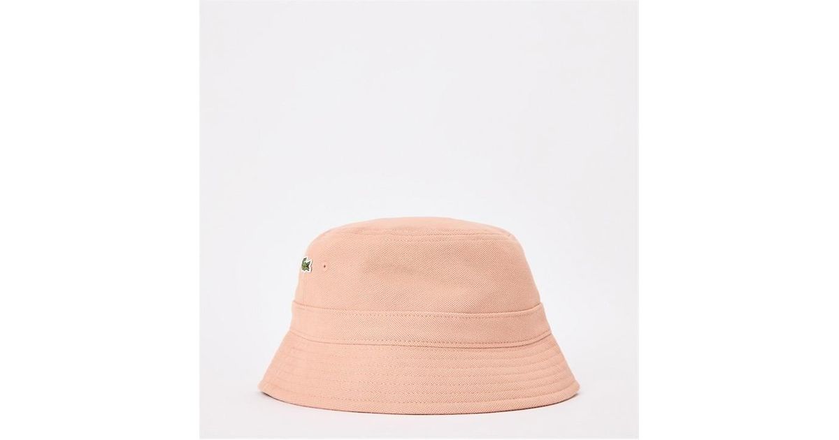 Lacoste Bucket Hat in Pink for Men | Lyst UK