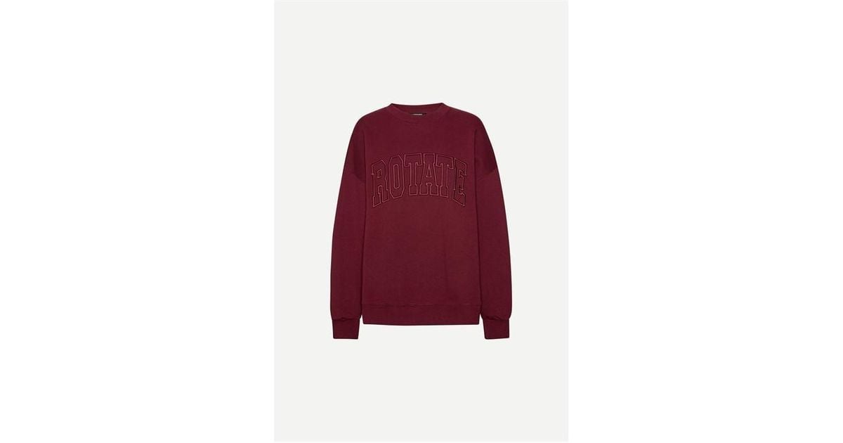 ROTATE BIRGER CHRISTENSEN Iris Crewneck Ld61 in Red | Lyst UK