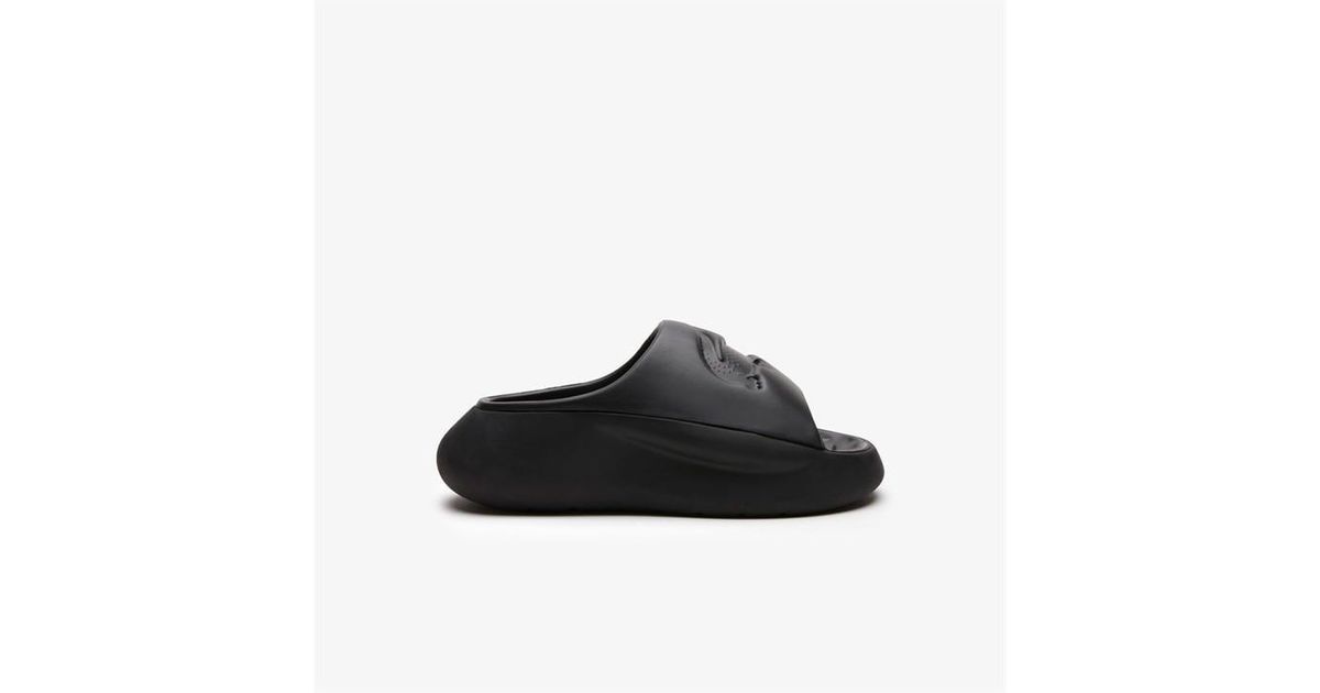 Lacoste Serve 3.0 Sliders in Black Lyst UK