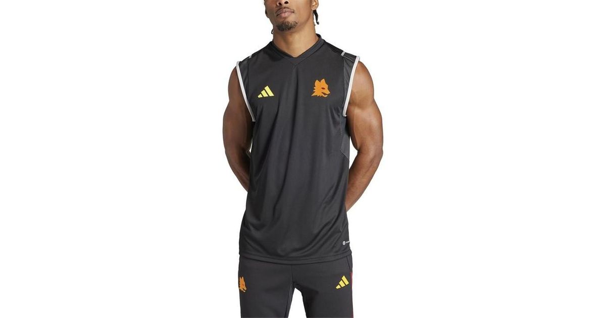 adidas Roma 2023/24 Training Vest in Black for Men | Lyst UK