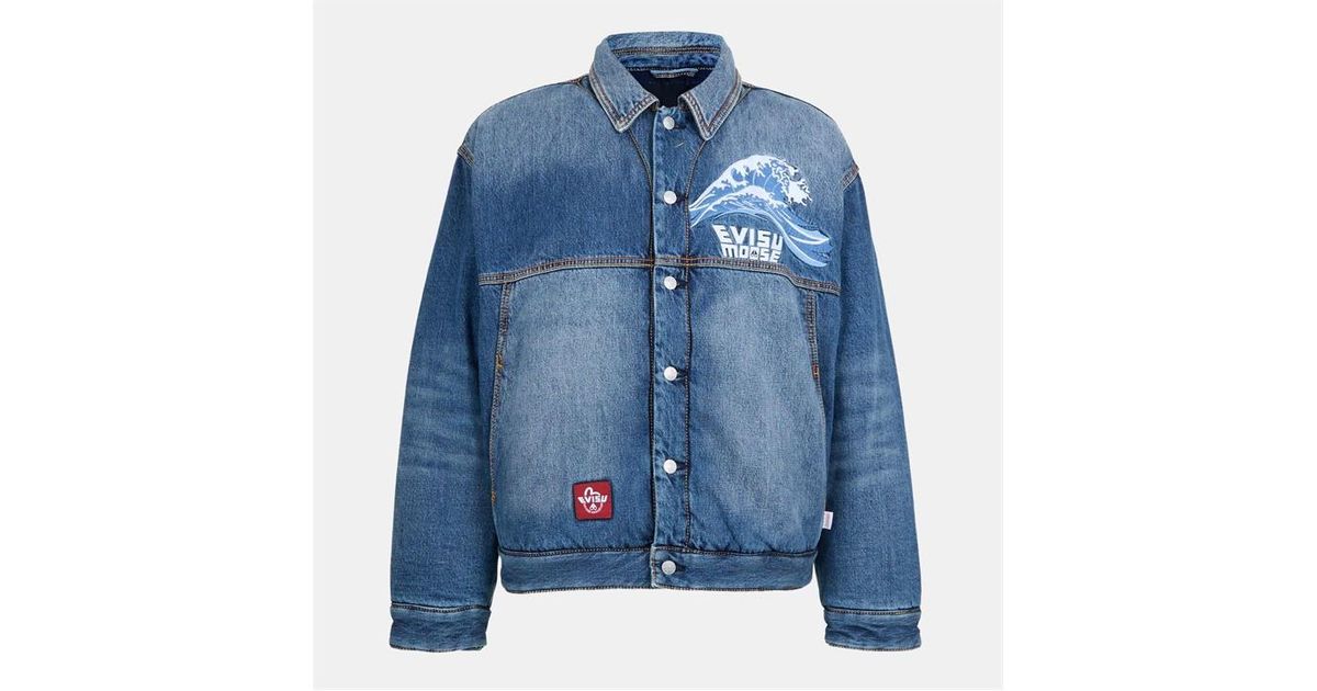 Moose Knuckles X Evisu Denim Jacket in Blue for Men | Lyst UK