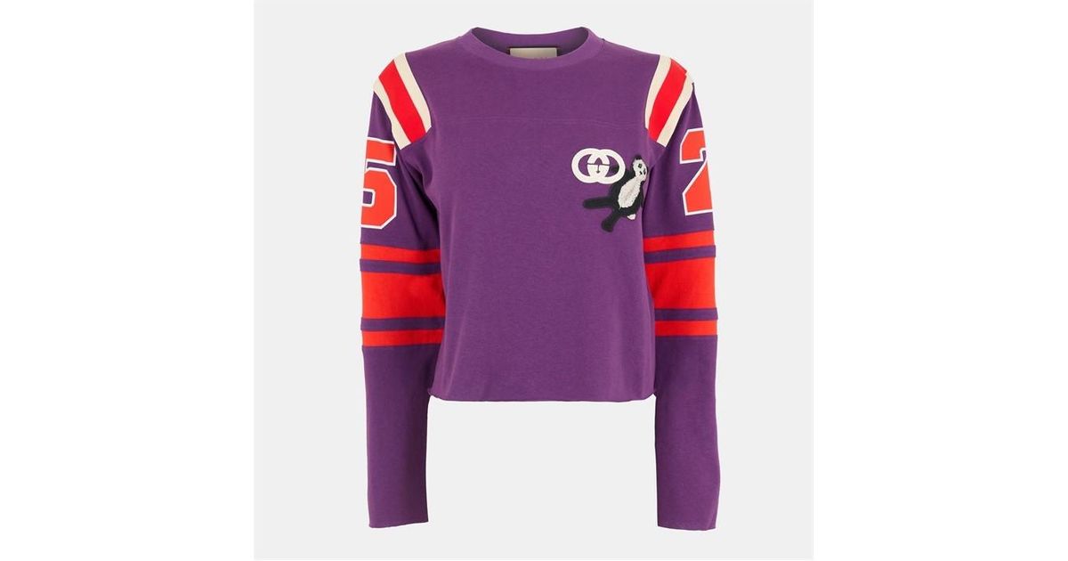 Gucci Crew-Neck Tailored Fit Sweatshirt in Pink | Lyst UK