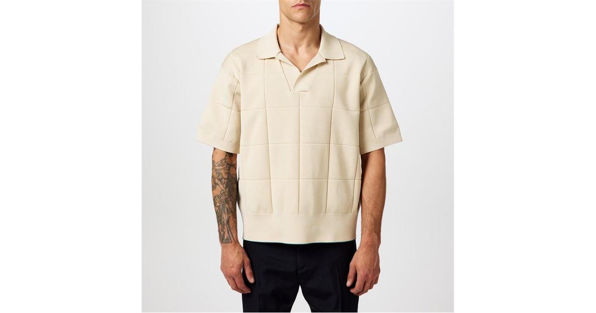 Jacquemus Jacquemas Le Bacino Short-Sleeve Polo Shirt in Natural for ...