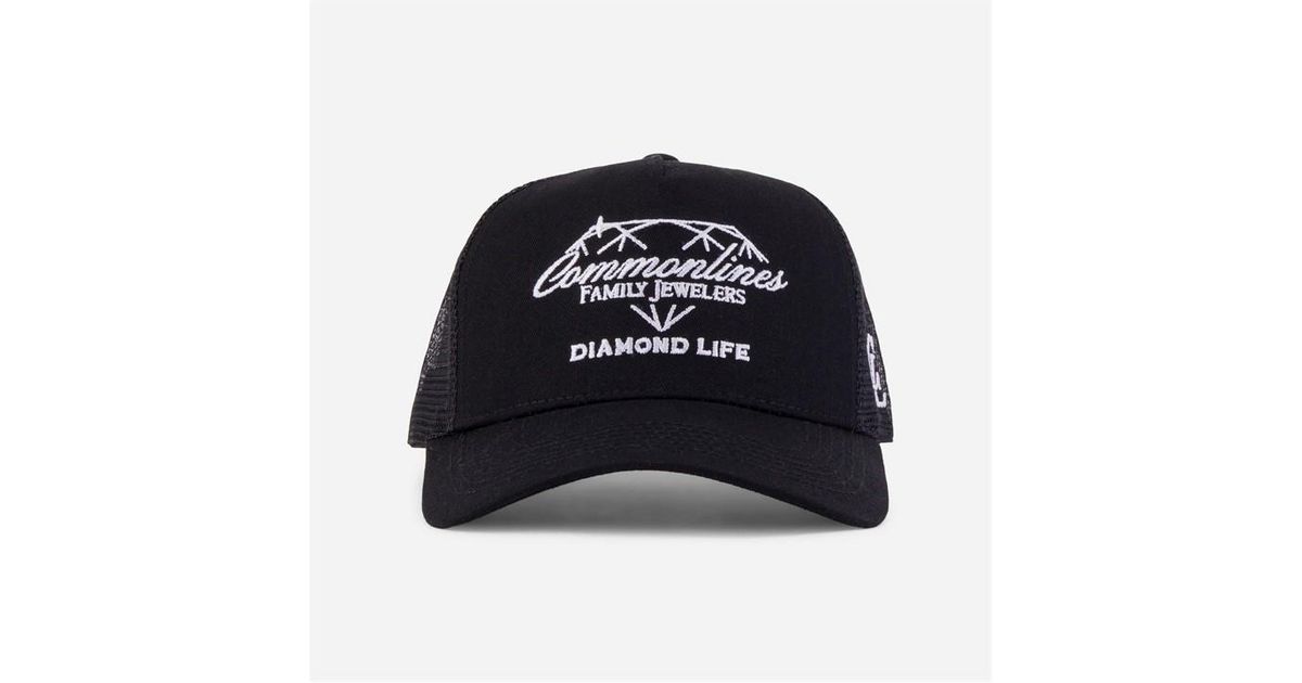 Common Lines Diamond Life Cap in Black for Men | Lyst UK