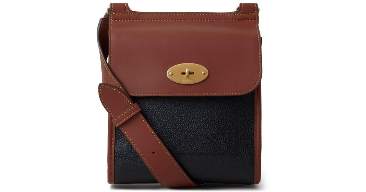 Mulberry Small Antony Eco Messenger Bag in Black | Lyst UK