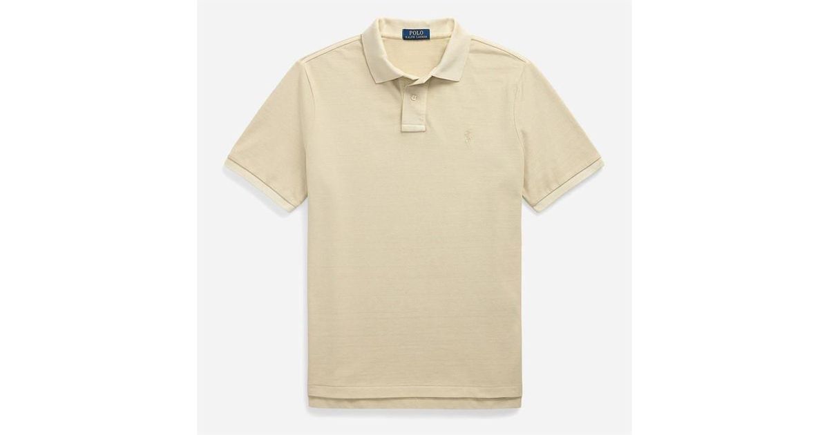 Ralph Lauren Ralph Ss Slim Polo in Natural for Men | Lyst UK