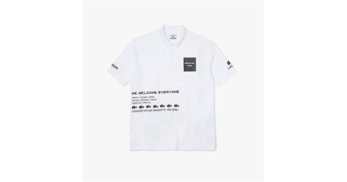 Lacoste Live X Minecraft Polo Shirt in White for Men | Lyst UK