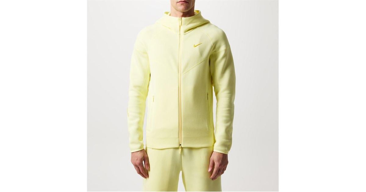 Nike Nocta Tech Fleece Full-Zip Hoodie in Yellow for Men | Lyst UK