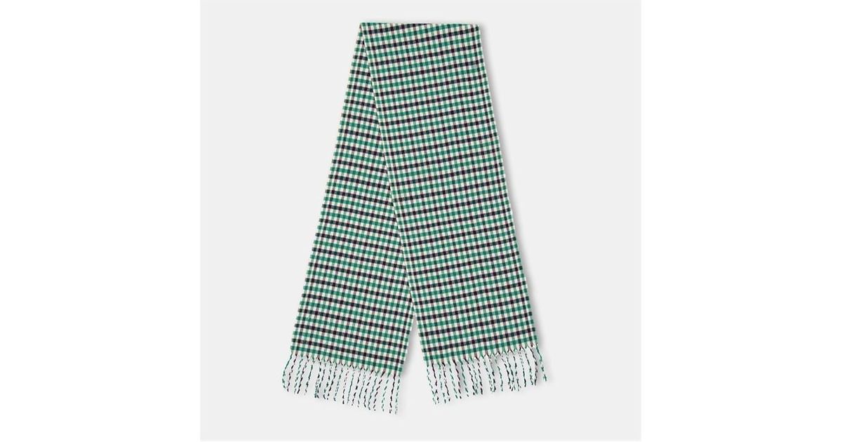 Aquascutum Check Knit Scarf in Green for Men | Lyst UK
