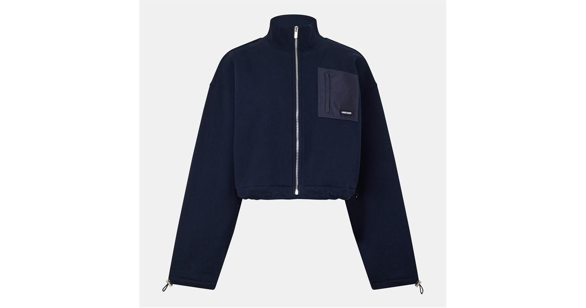 Miu Miu Pocket Softshell Jacket in Blue | Lyst UK
