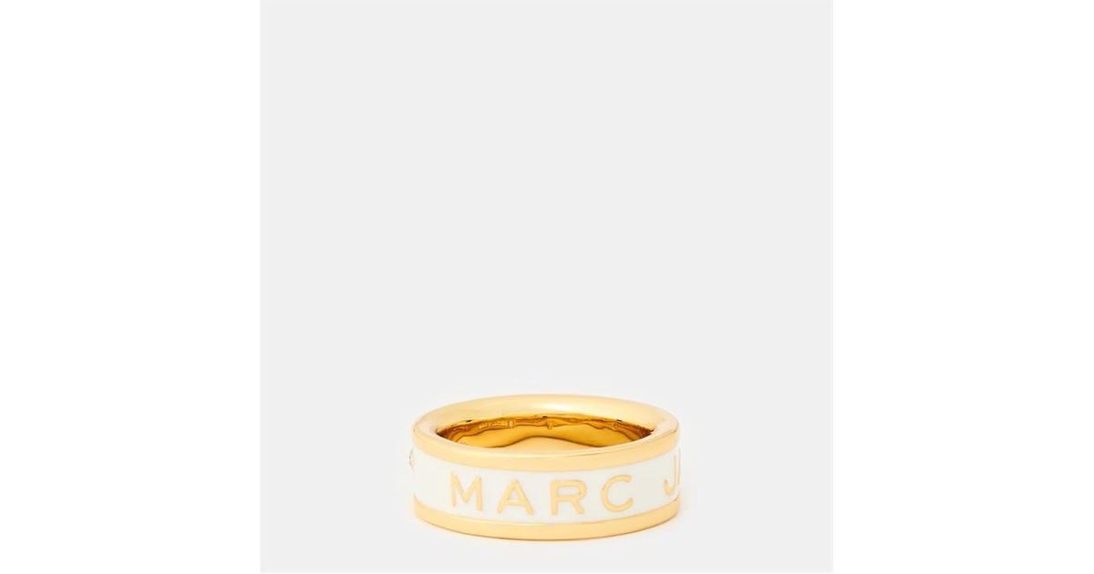 Marc Jacobs Marc Enamel Ring in Yellow | Lyst UK