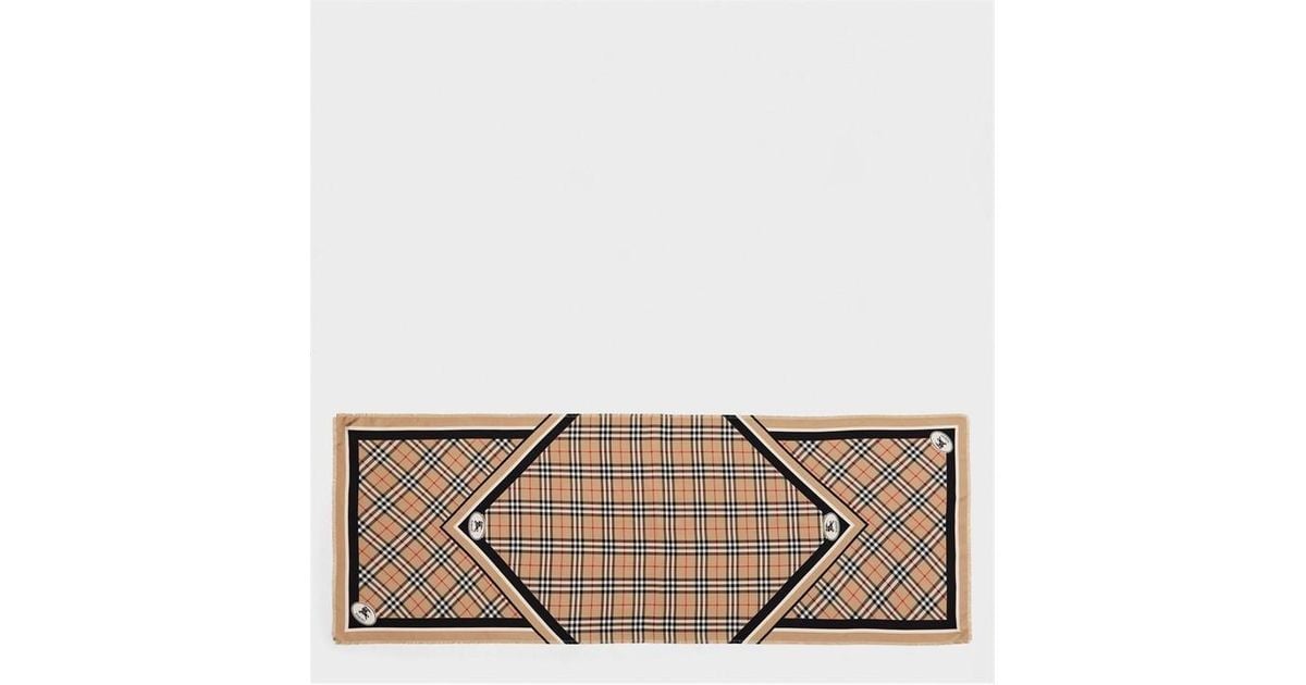 Burberry Burb Md Check Slk Ld54 in Brown | Lyst UK