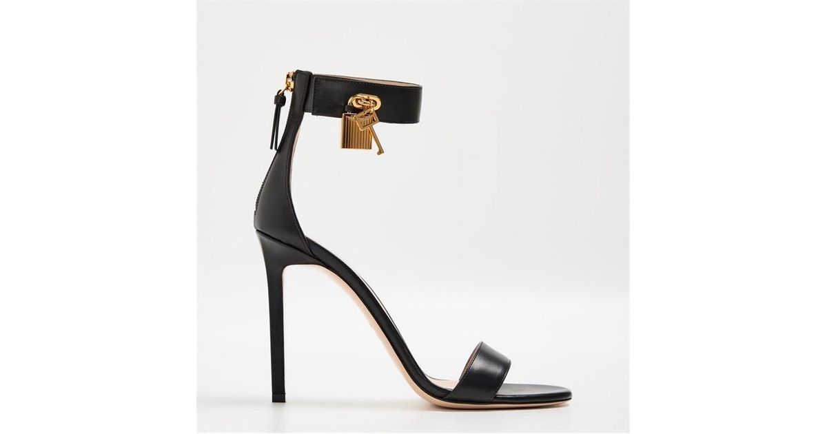 Tom Ford Padlock Sandals in Black | Lyst UK