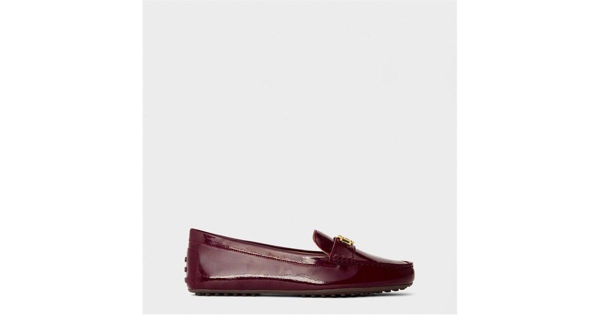 Ralph Lauren Barnsbury Driver Shoe in Red | Lyst UK