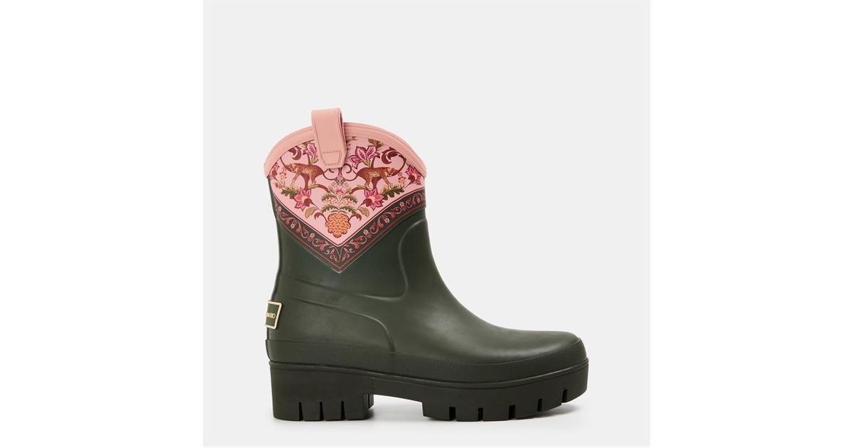BARBOUR X FARM RIO X Farm Rio Thais Ankle Wellingtons in Green | Lyst UK