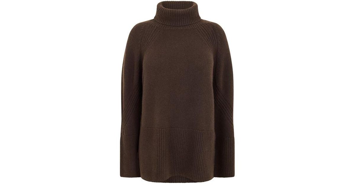 JOSEPH Loftus Knit Ld61 in Brown | Lyst UK