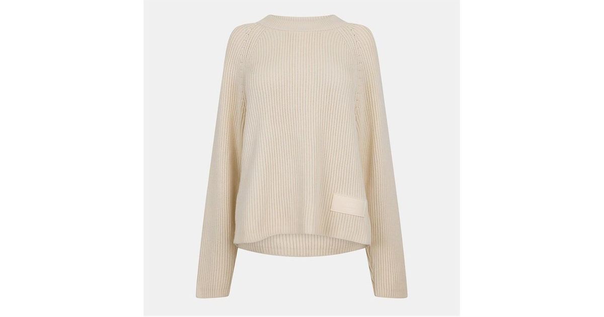 Ami Paris Ami Label Sweater in White | Lyst UK