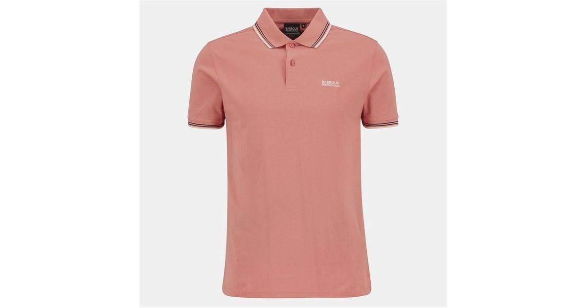 Barbour Ethan Polo Shirt in Pink for Men | Lyst UK