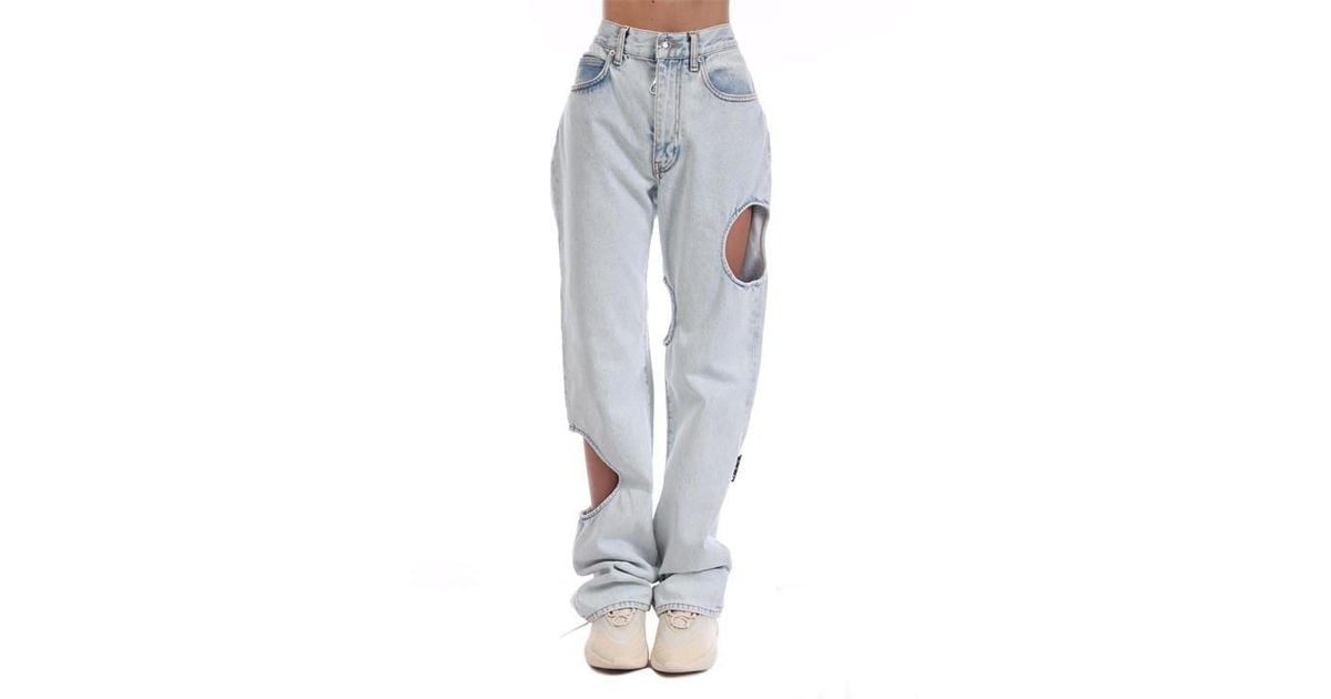Off-White c/o Virgil Abloh Meteor Cool Baggy Jeans in Grey | Lyst UK