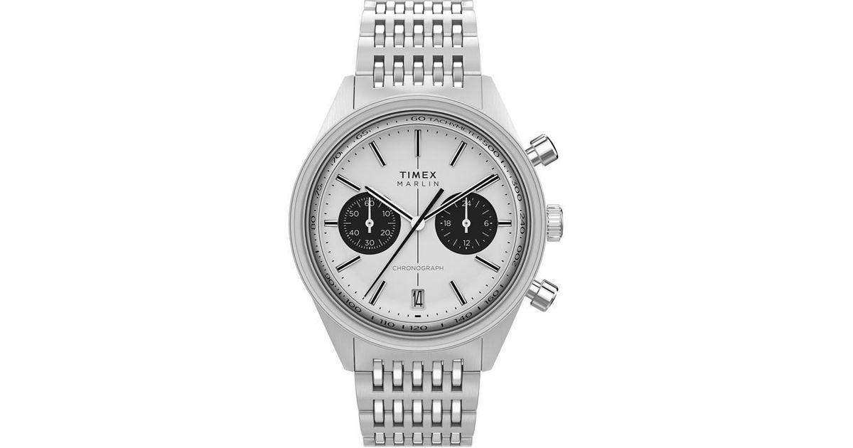 Timex Marlin Analogue Quartz Watch in Metallic for Men | Lyst UK