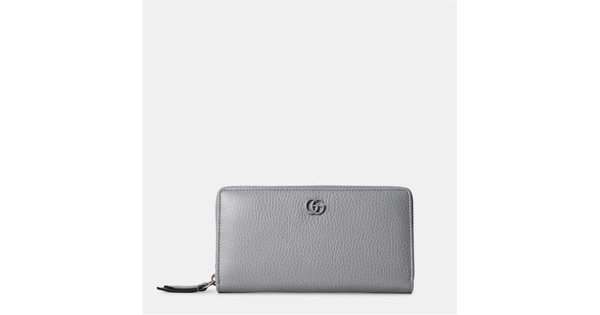 Gucci Zip Around Purse, Zip Around Design in Grey | Lyst UK