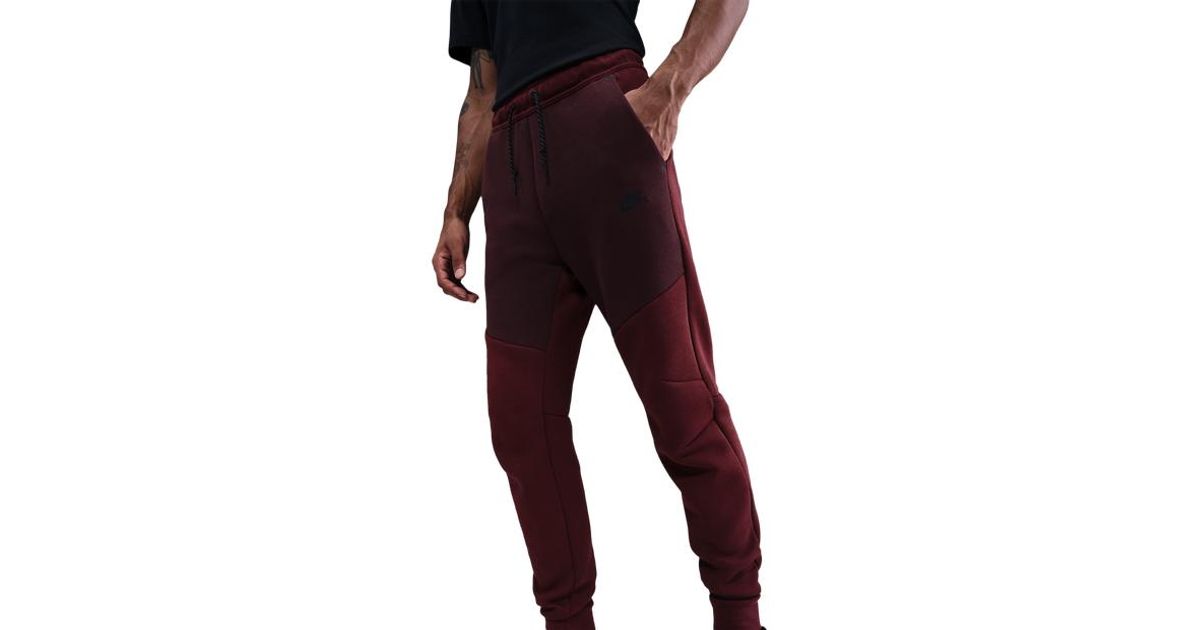 Nike Tech Fleece Pants in Red for Men | Lyst UK