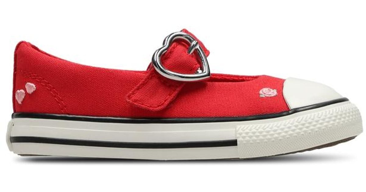 Converse Ctas Dainty Mary Jane Low Shoes in Red | Lyst UK