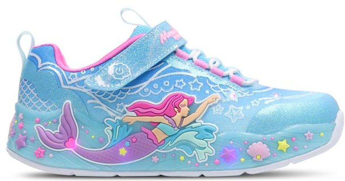 Skechers S-Lights Lil Mermaid Toddler Trainers in Blue | Lyst UK