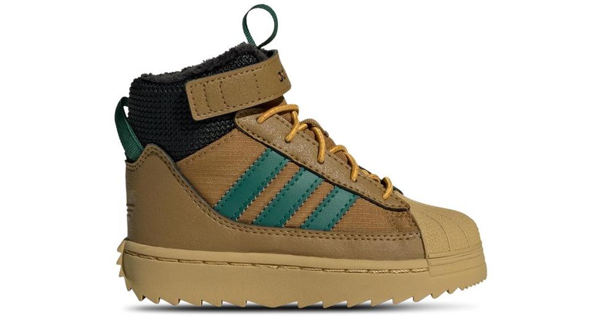 adidas Superstar Baby Shoes in Green | Lyst UK