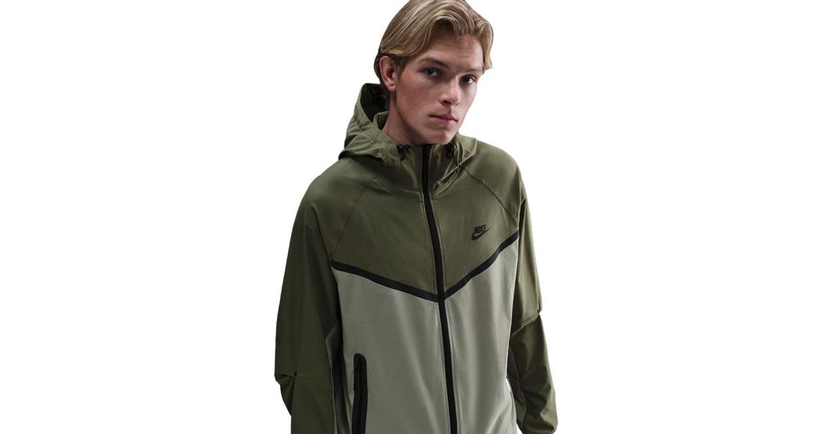 Nike Tech Woven Hoodies in Green for Men | Lyst UK