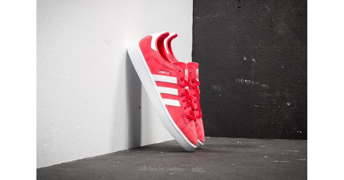 adidas Originals Leather Adidas Campus W Ray Red/ Running White Low-top ...
