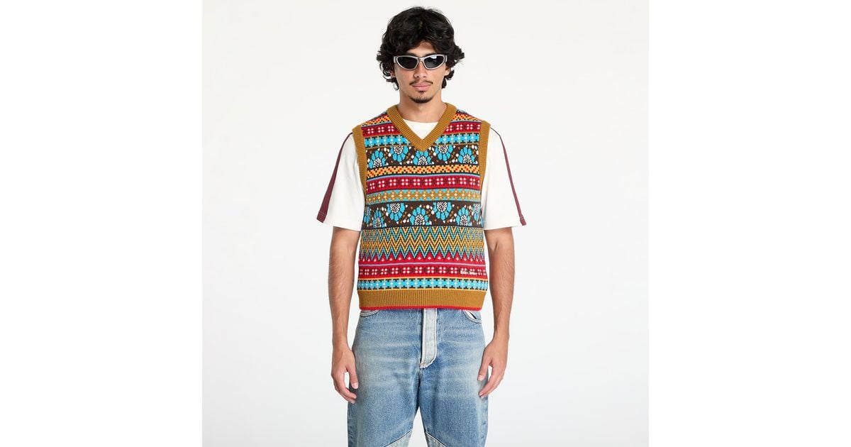 adidas Originals Vest Adidas X Wales Bonner Knit Vest in Red for Men | Lyst