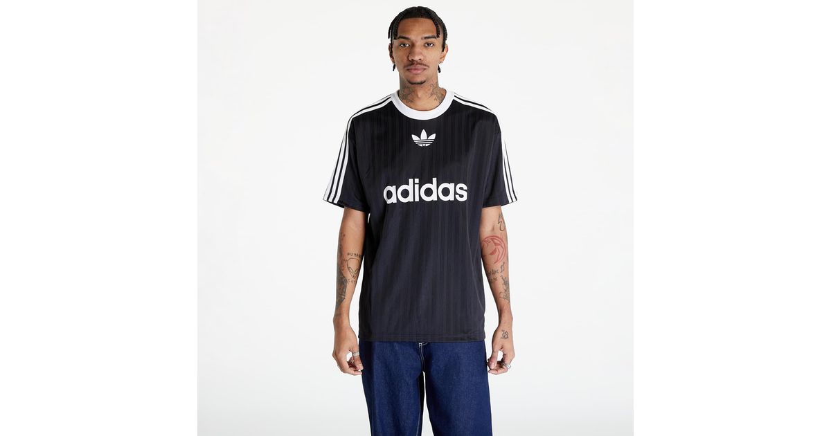 adidas Originals Adidas Adicolor Poly Short Sleeve Tee / White in Black ...