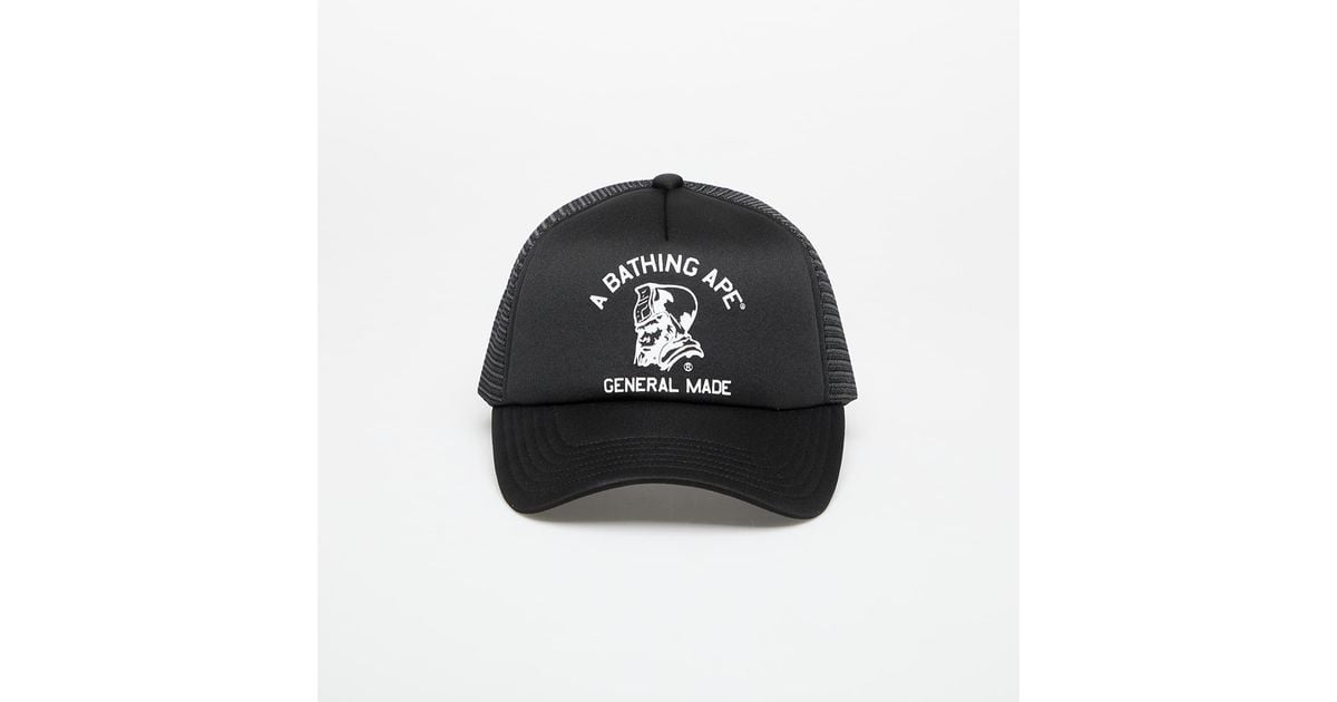 A Bathing Ape Cap General Mesh Cap in Black | Lyst