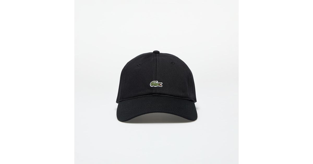 Lacoste Cap Cap in Black | Lyst